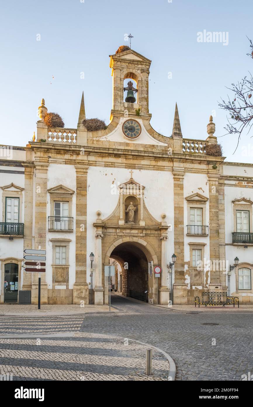 Old christian church in Faro town, Portugal Stock Photo - Alamy