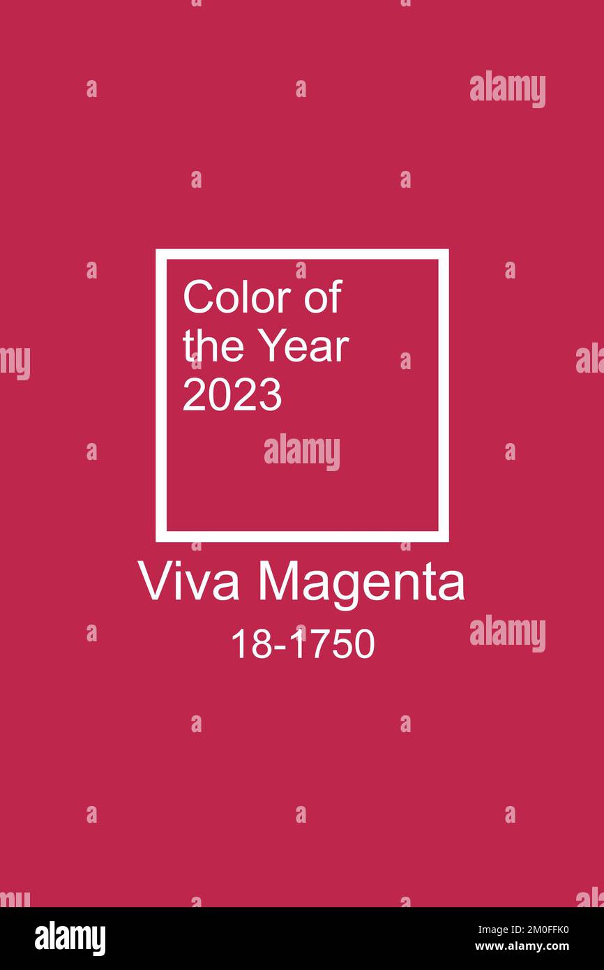 Demonstrating color of 2023 year. Viva Magenta. Magenta background with ...
