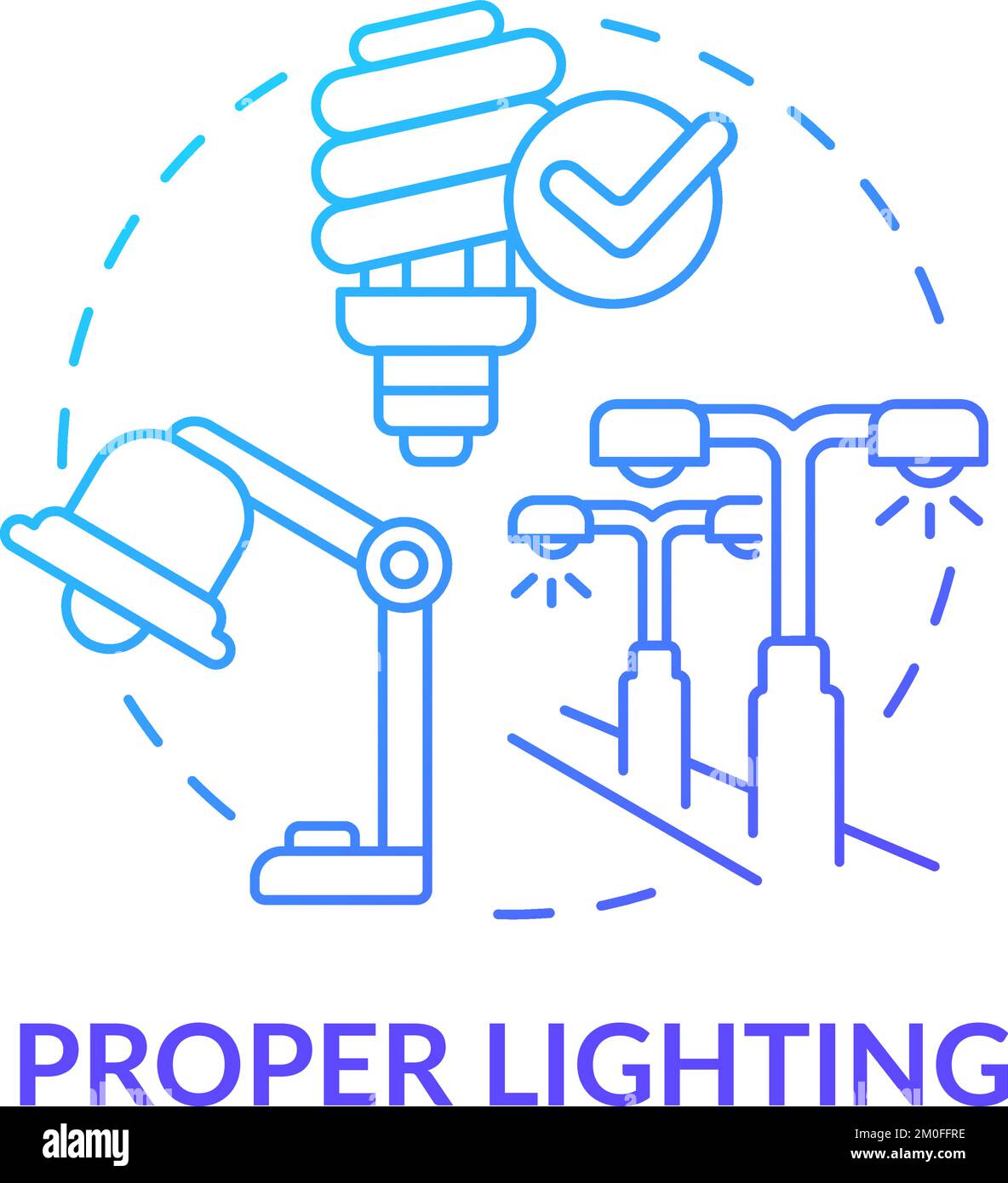 Proper lighting blue gradient concept icon Stock Vector Image & Art - Alamy