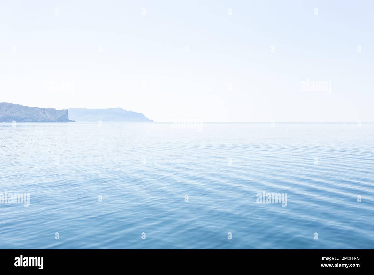 Beautiful calm summer sea Landscape with deep blue water Stock Photo ...