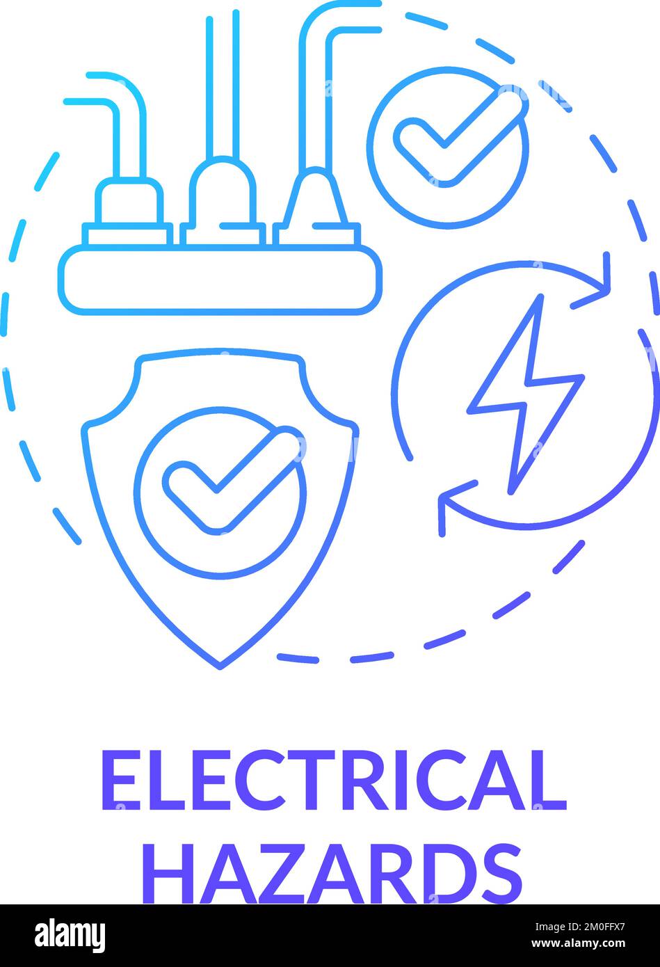 Electrical hazards blue gradient concept icon Stock Vector Image & Art - Alamy