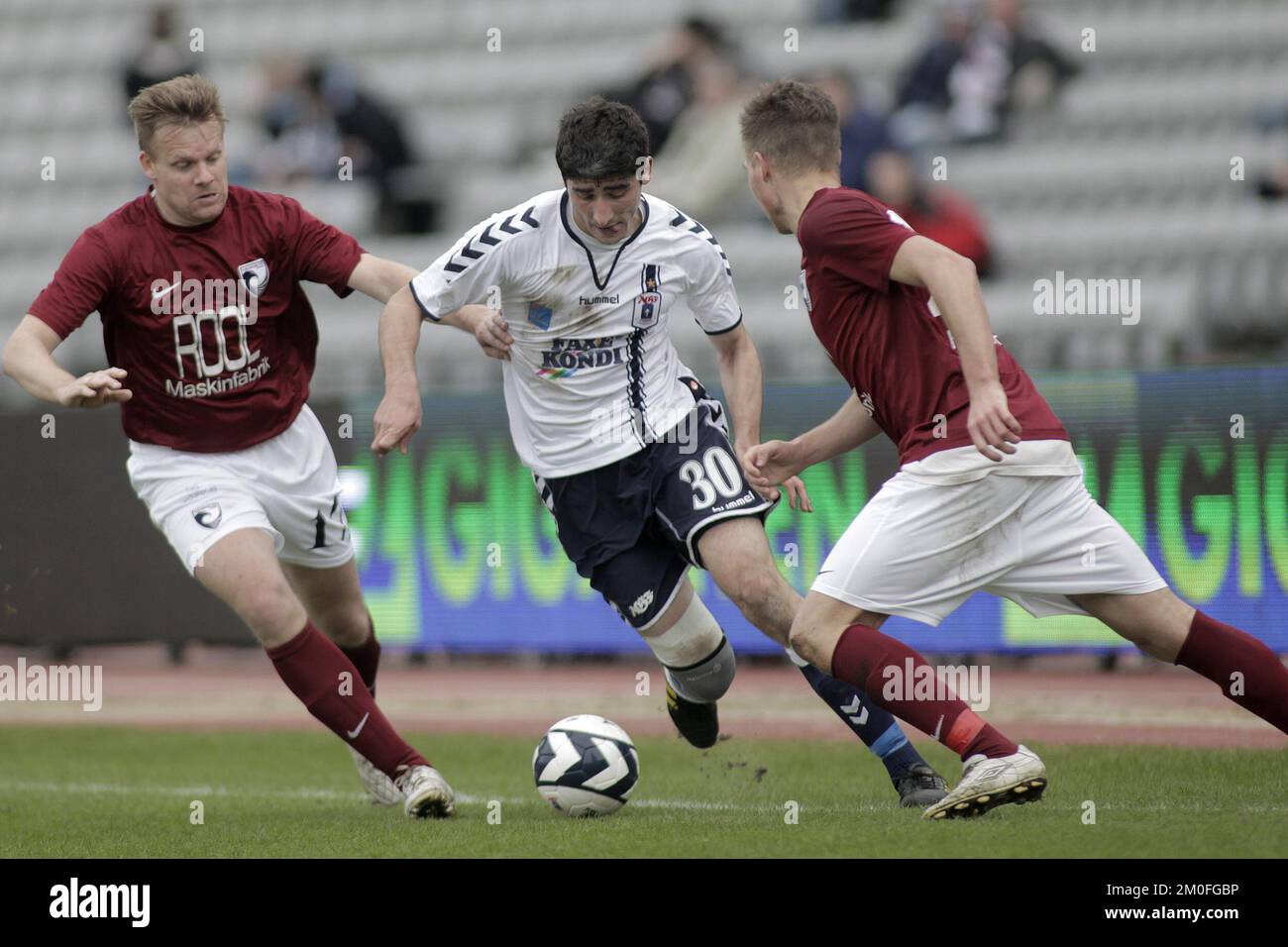 In black and white kit is David Devdariani, as AGF played Kolding FC in ...