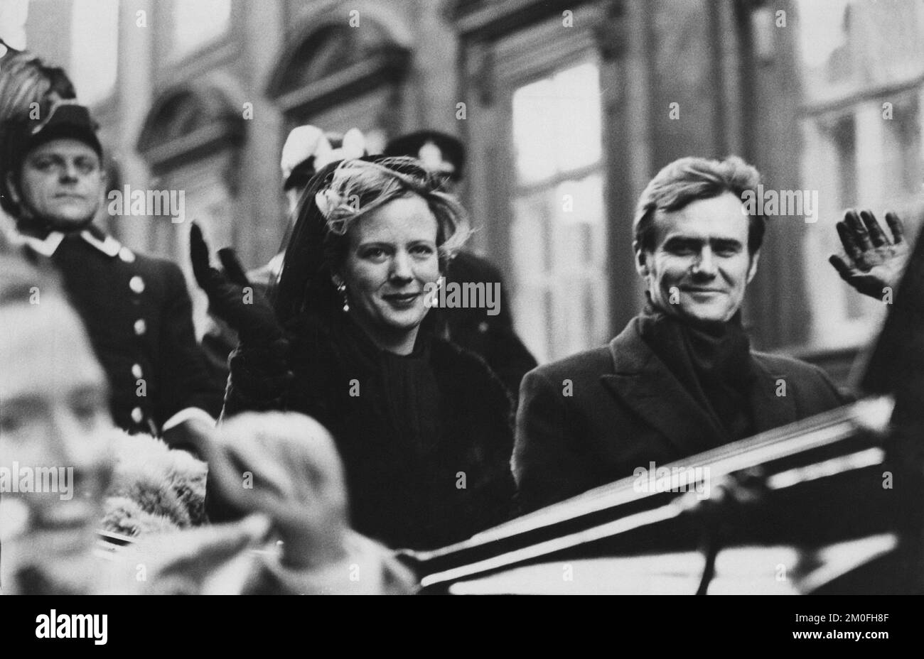 Queen Margrethe II of Denmark, on her proclamation as Queen, following ...