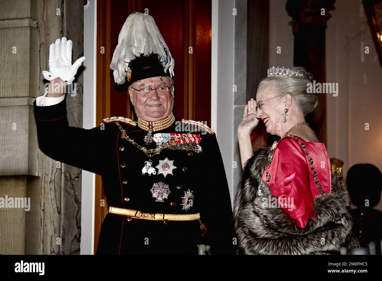 Queen Margrethe and Prince Consort Henrik attend the annual New Year's ...