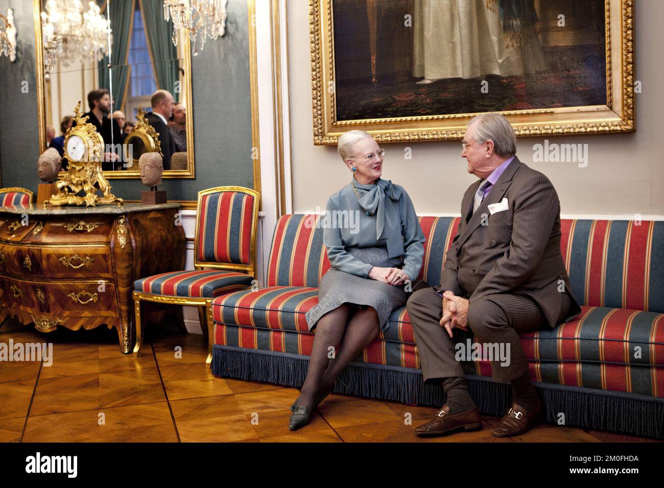 Queen Margrethe of Denmark held a press conference on the occasion of ...