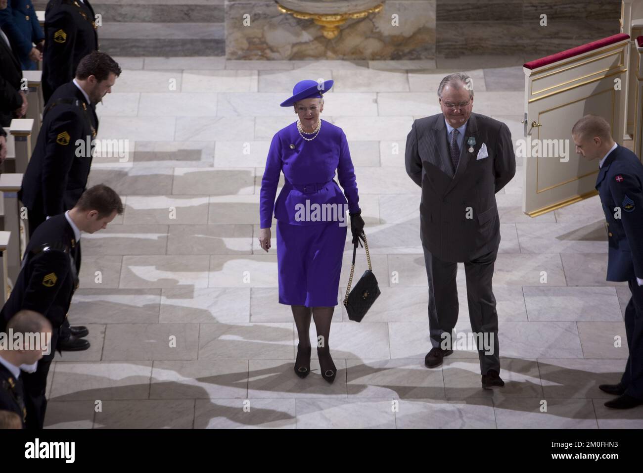 The Danish Royal Family takes part in a celebratory religious service ...