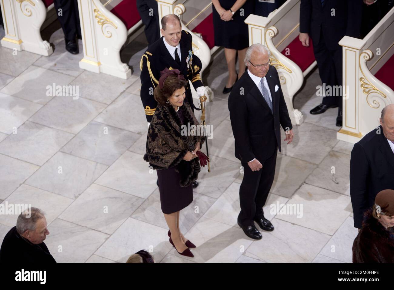 The Danish Royal Family takes part in a celebratory religious service ...