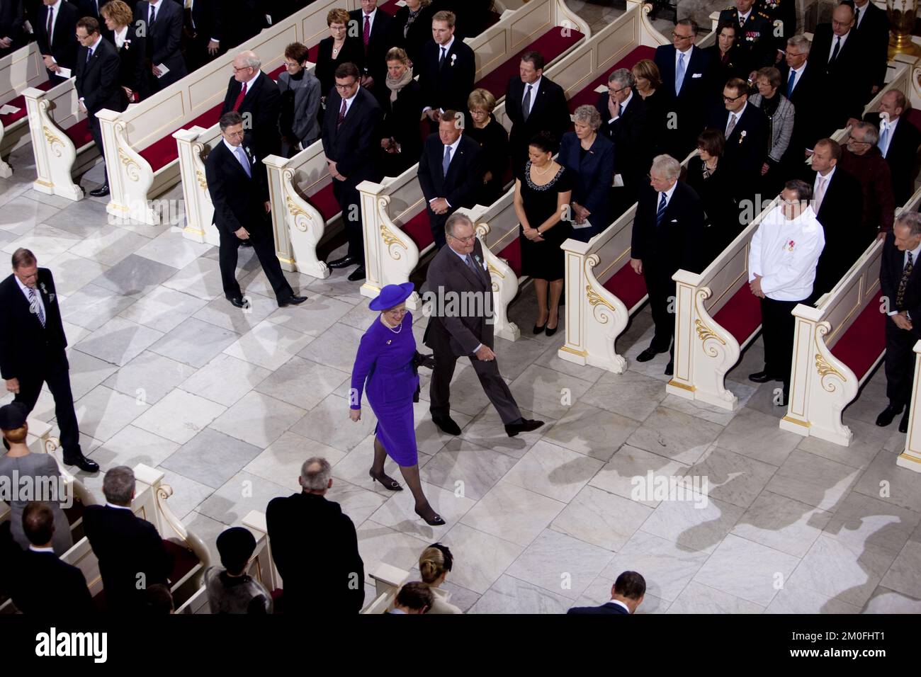 The Danish Royal Family takes part in a celebratory religious service ...