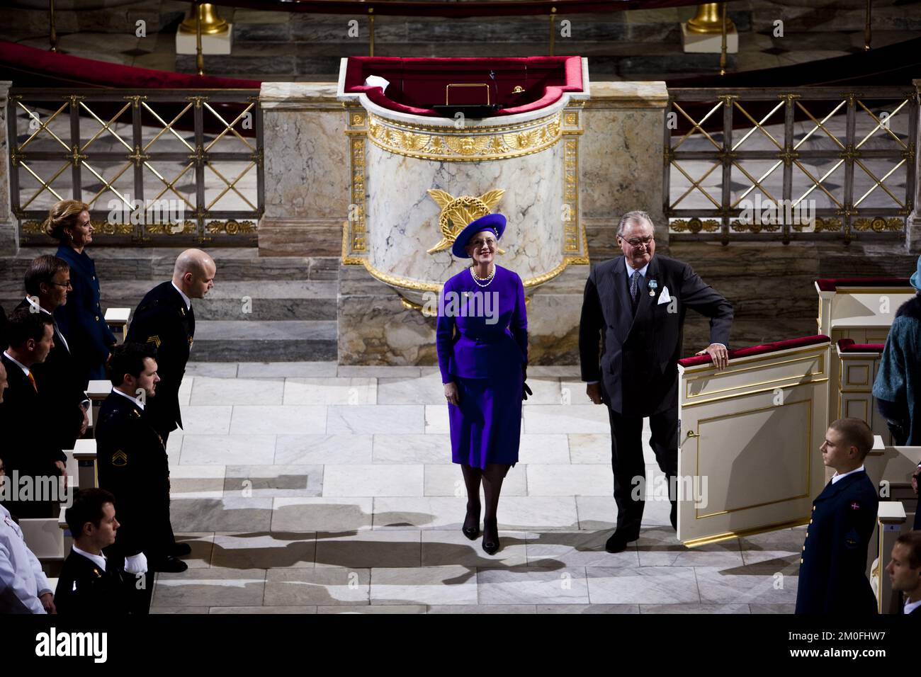 The Danish Royal Family takes part in a celebratory religious service ...