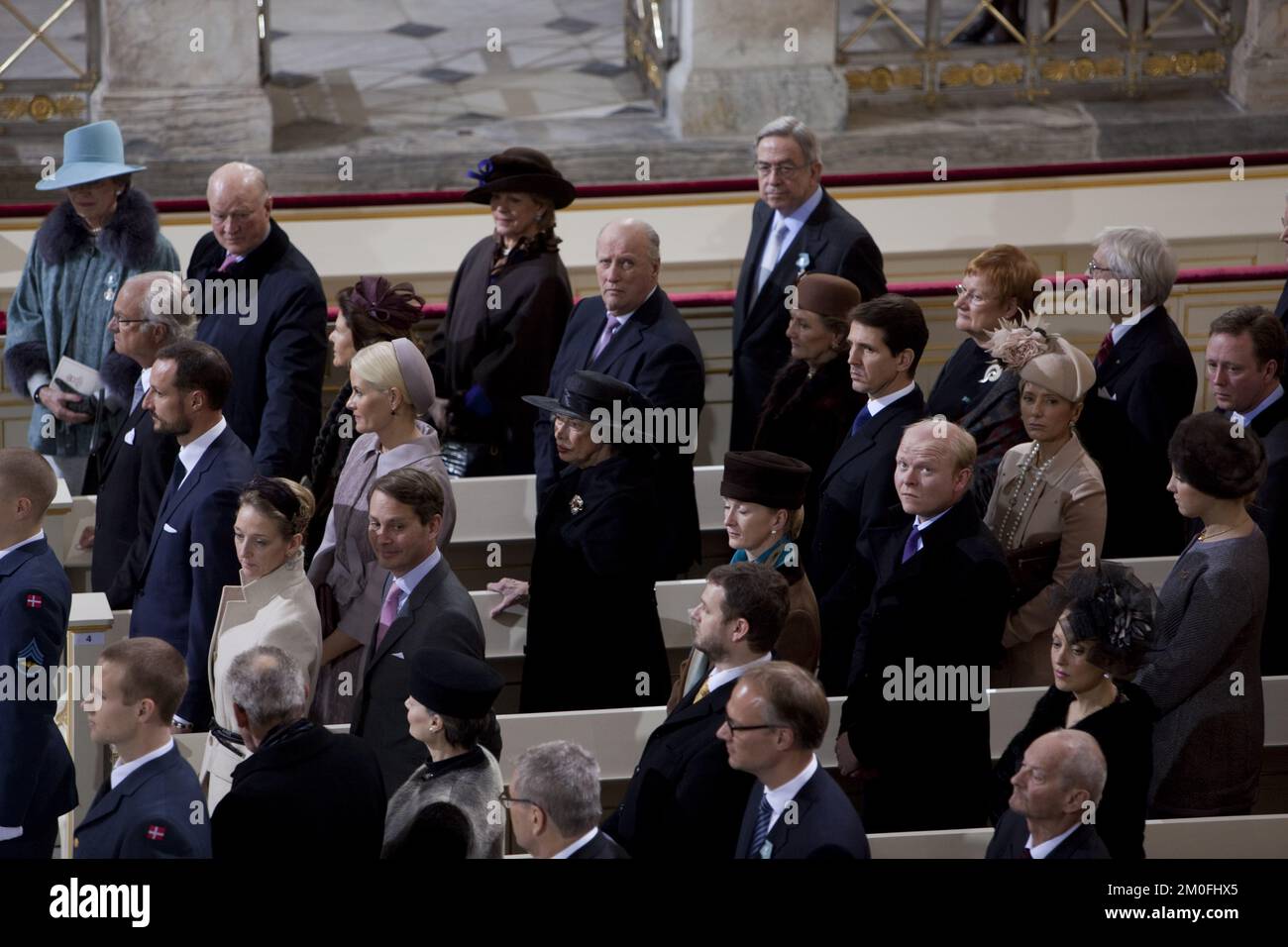 The Danish Royal Family takes part in a celebratory religious service ...