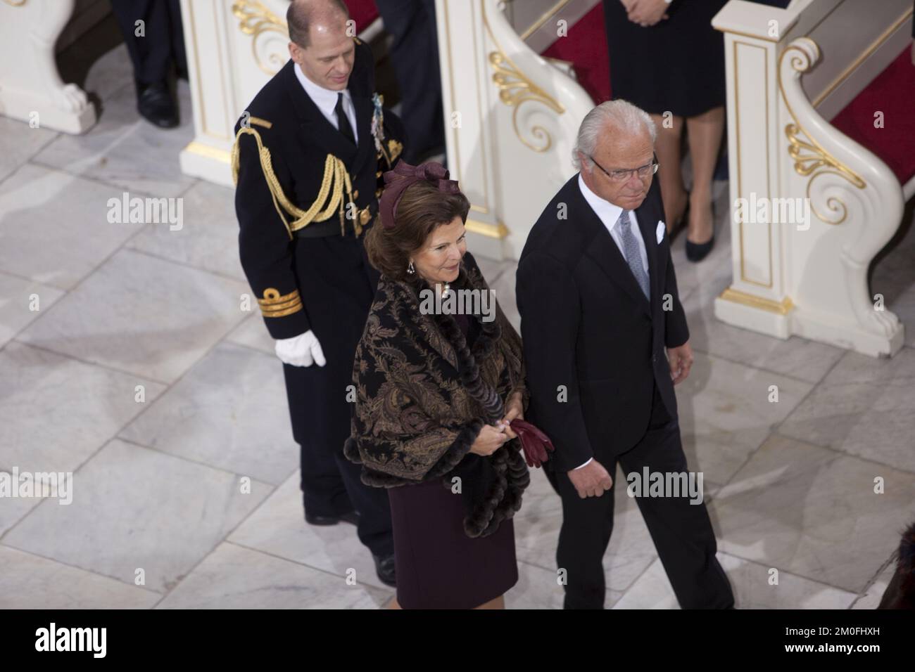 The Danish Royal Family takes part in a celebratory religious service ...