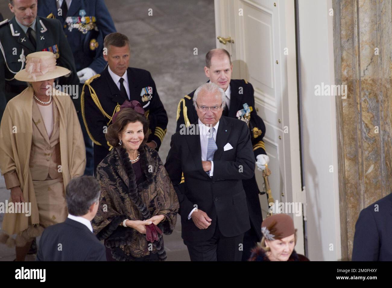 The Danish Royal Family takes part in a celebratory religious service ...