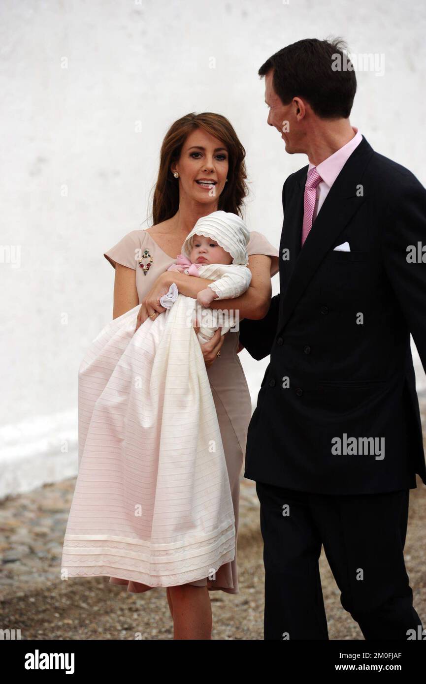 Prince Joachim and Princess Marie arrive for the christening and naming ...