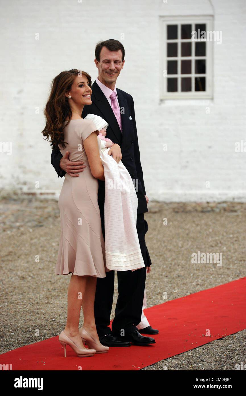 Prince Joachim and Princess Marie arrive for the christening and naming ...