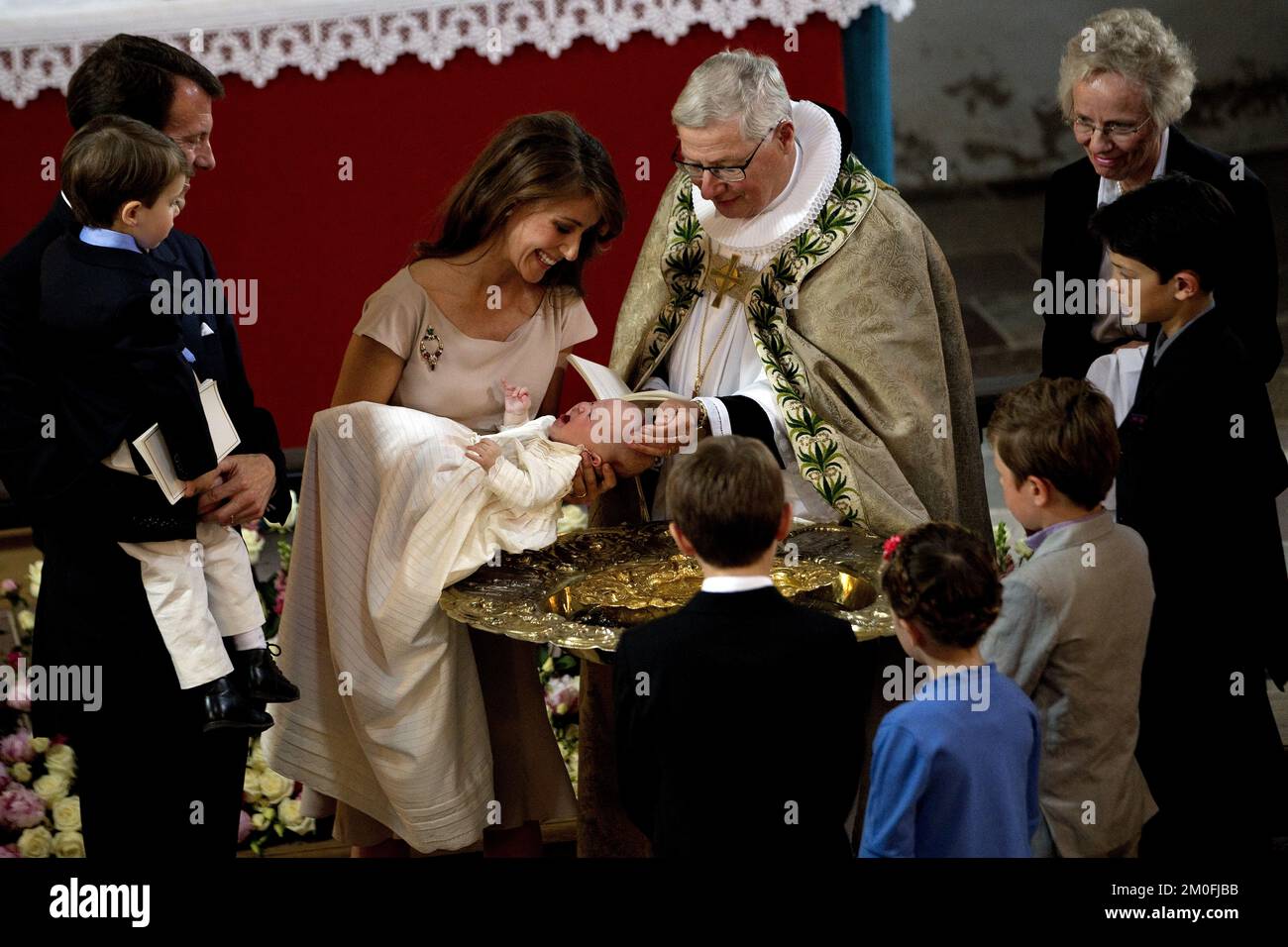 The christening and naming ceremony of Princess Athena in the Church of ...