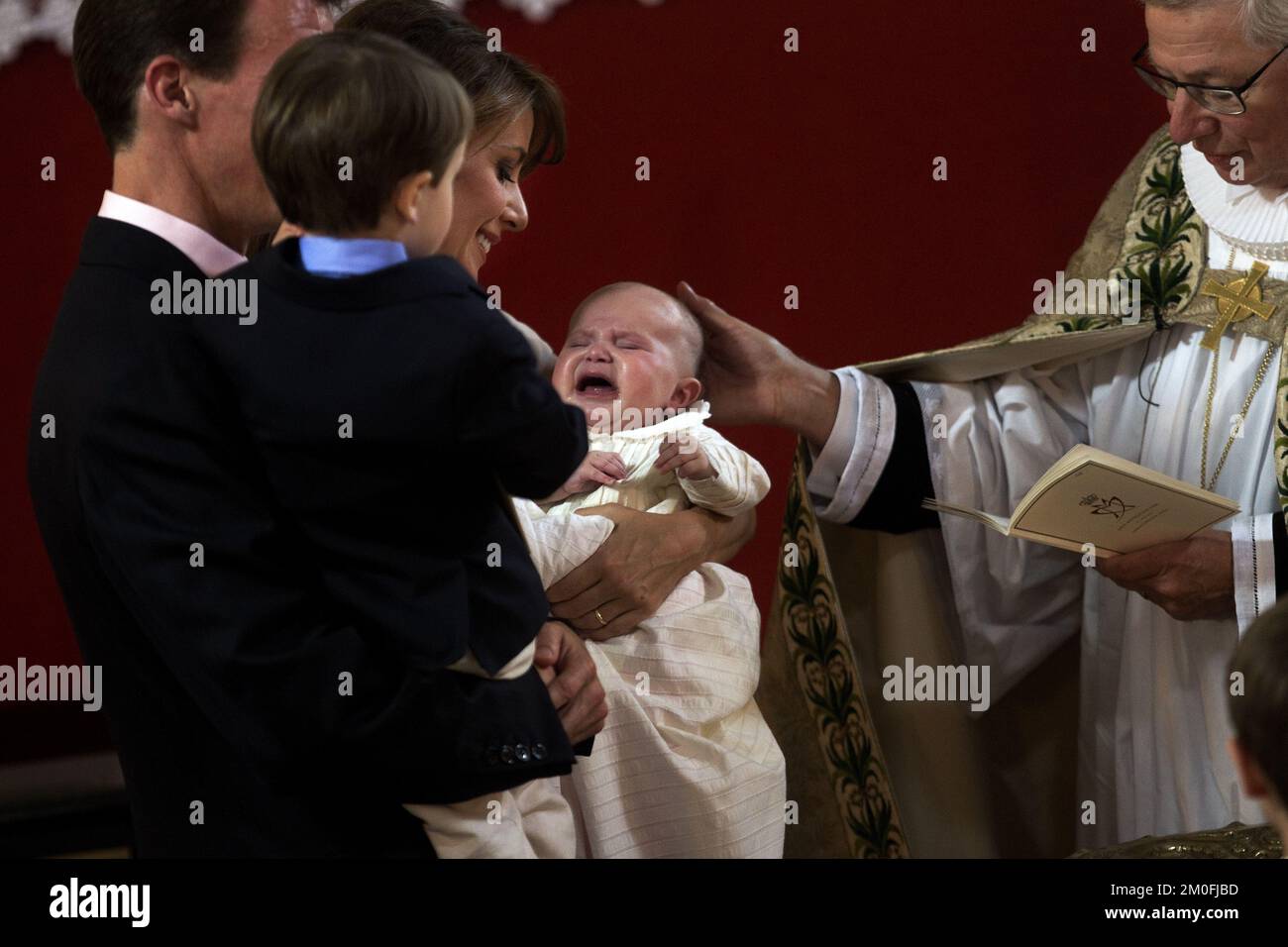 The christening and naming ceremony of Princess Athena in the Church of ...