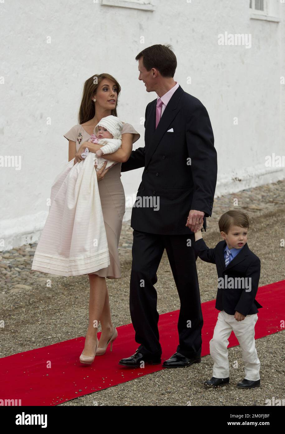 Prince Joachim and Princess Marie, arrive with Princess Athena, and ...