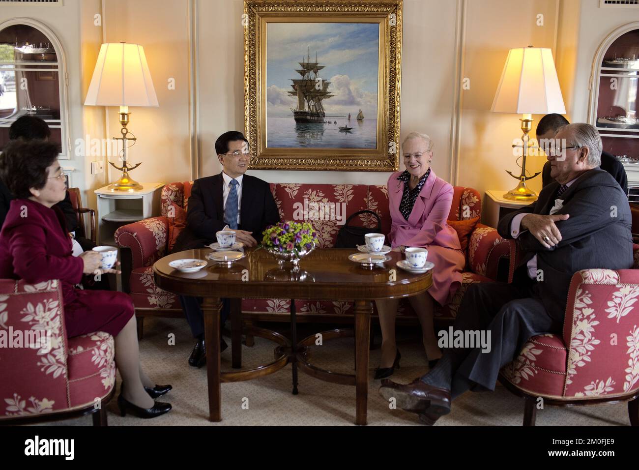 Queen Margrethe and Prince Consort Henrik were hosts for President Huo ...
