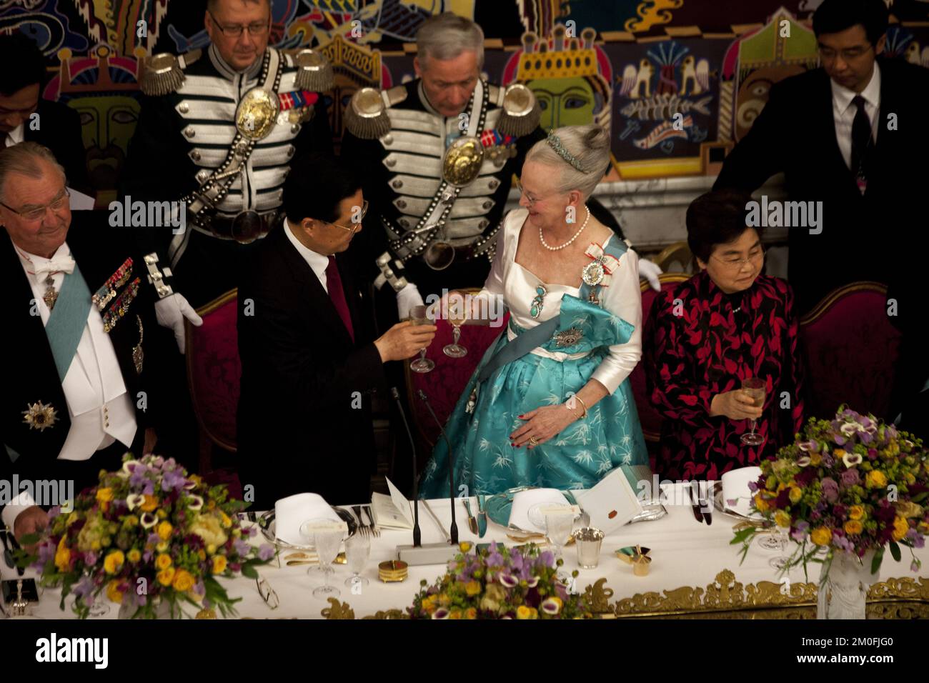 2012 queen margrethe and president jintao anthon unger polfoto hi-res stock photography and ...