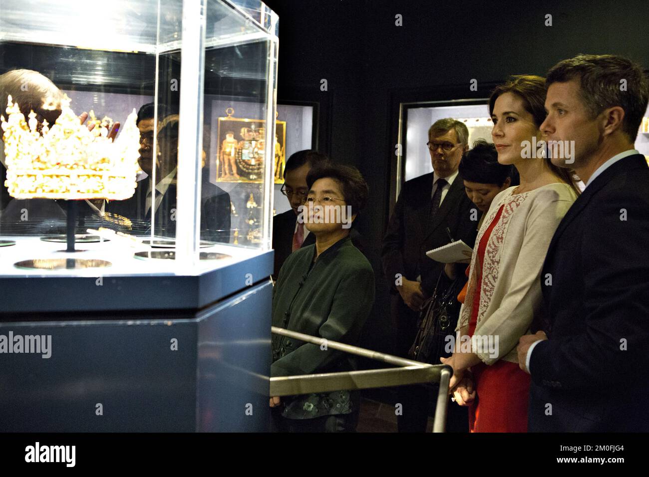 Crown Prince Frederik and Crown Princess Mary of Denmark with the ...