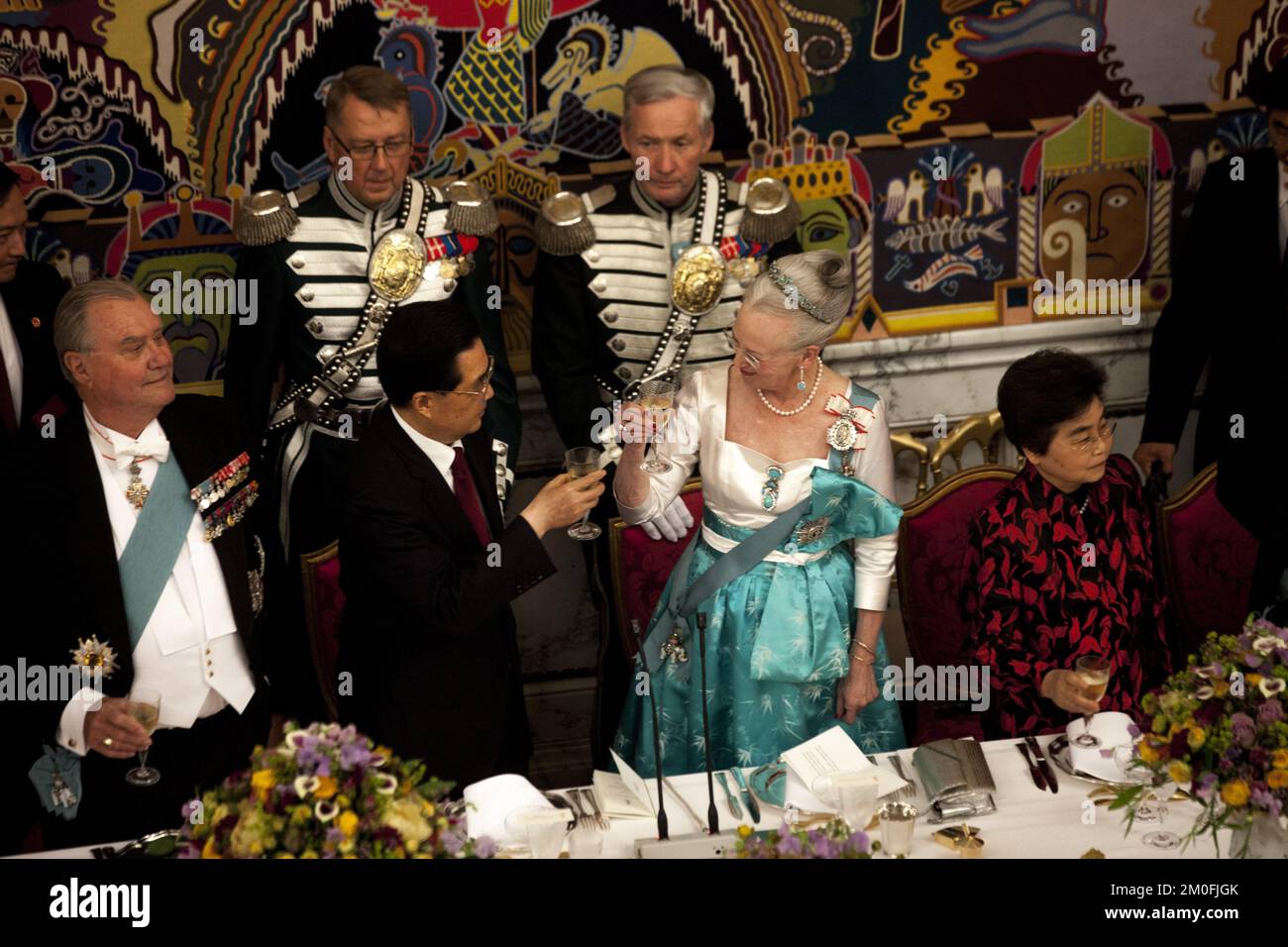 2012 queen margrethe and president jintao anthon unger polfoto hi-res stock photography and ...