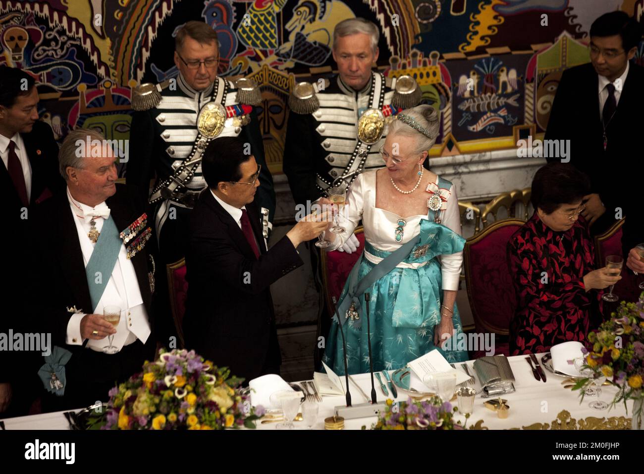 2012 queen margrethe and president jintao anthon unger polfoto hi-res stock photography and ...