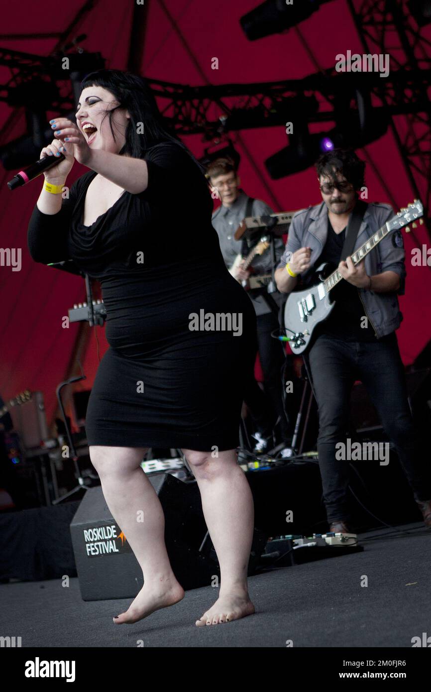 Beth Ditto and Gossip on Orange stage at Roskilde Festival, Friday July ...