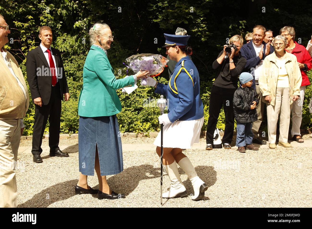 Queen Margrethe and Prince Consort Henrik receive the Ring Riders ...