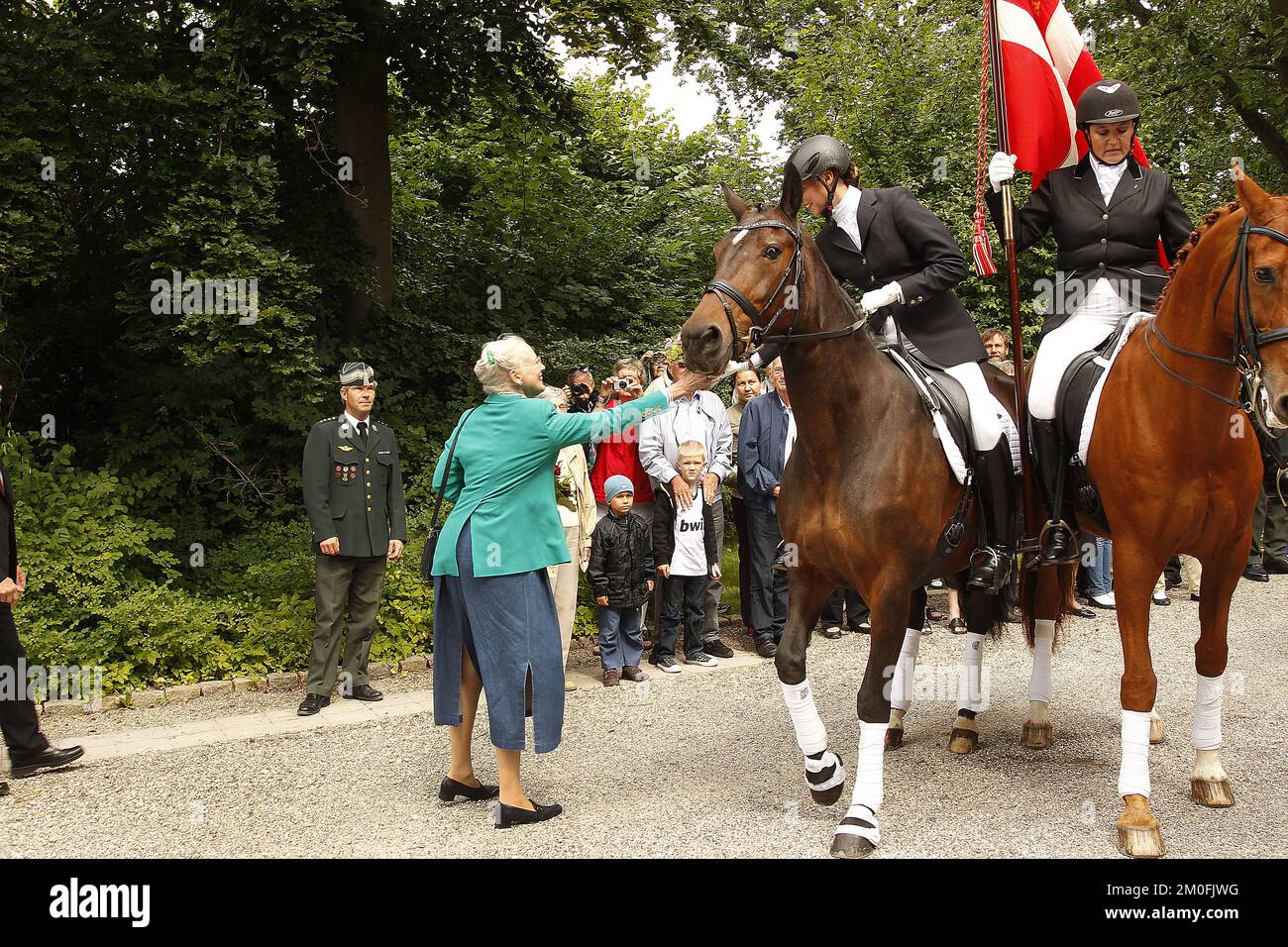 Queen Margrethe and Prince Consort Henrik receive the Ring Riders ...