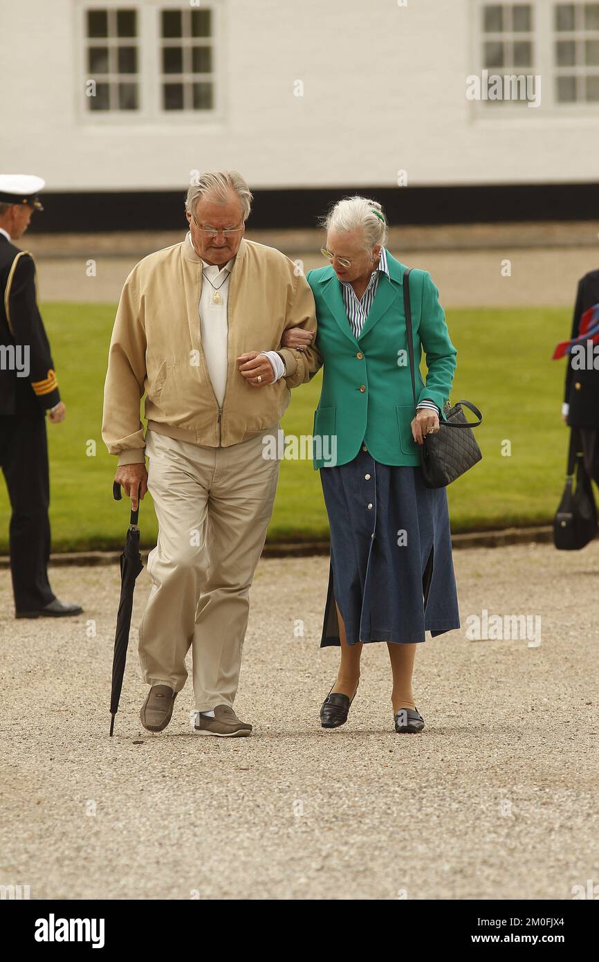 Queen Margrethe and Prince Consort Henrik receive the Ring Riders ...