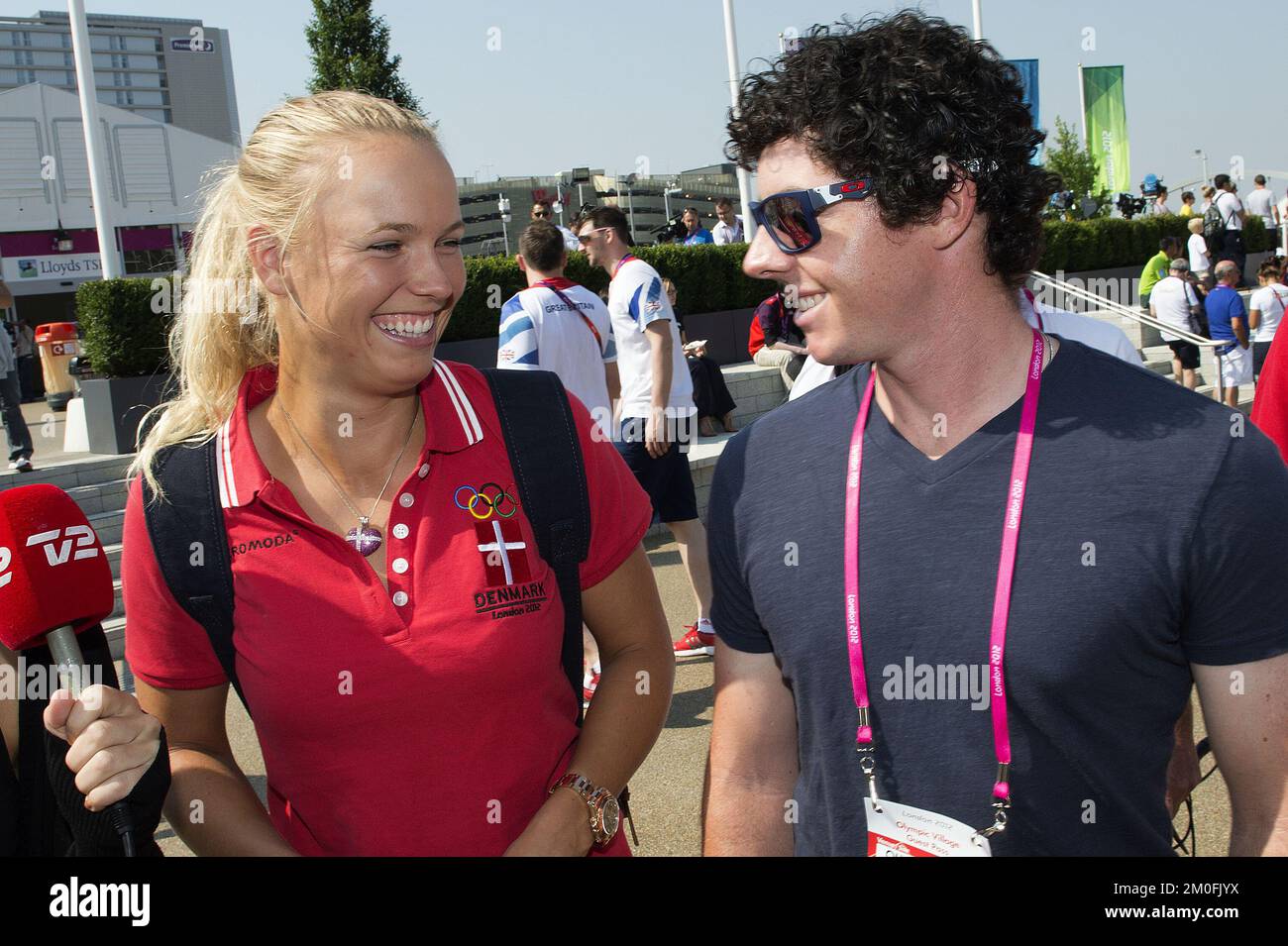 Tennis player Caroline Wozniacki and her boyfriend, golfer Rory McIlroy ...