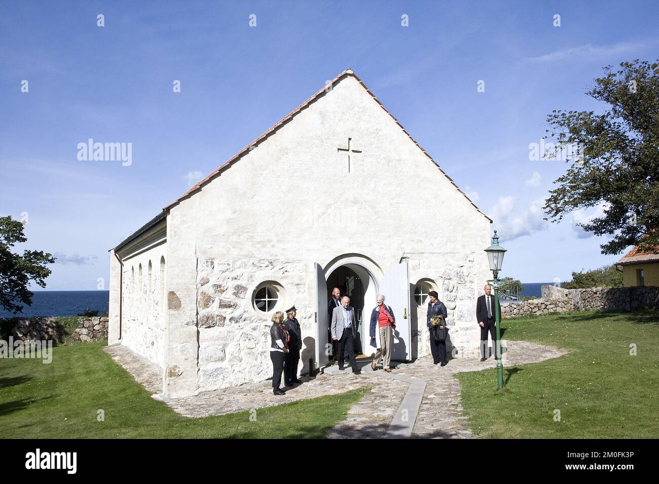 Queen Margrethe and Prince Consort Henrik visited Christiansoe, a small ...