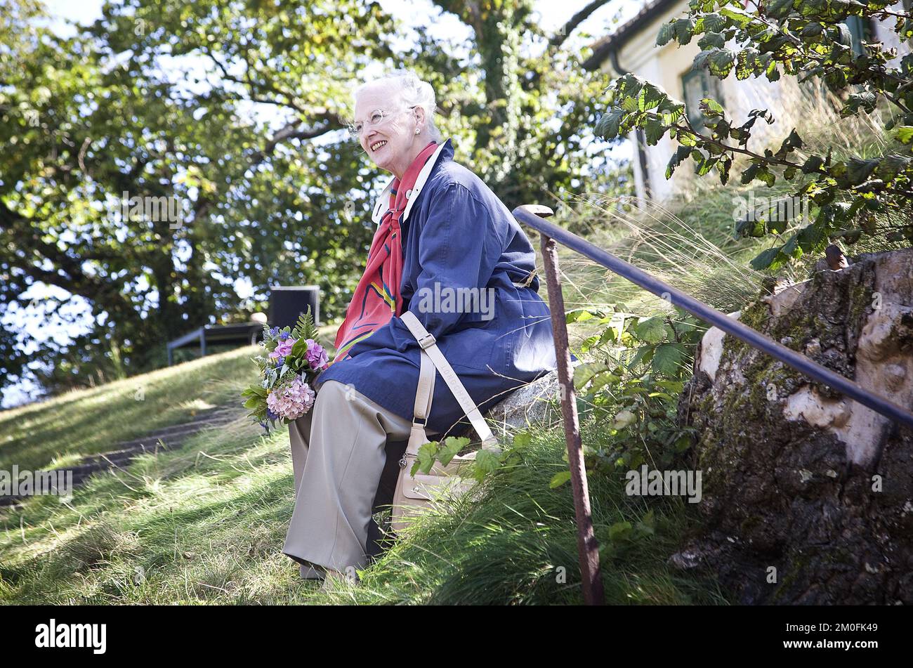 Queen Margrethe and Prince Consort Henrik visited Christiansoe, a small ...