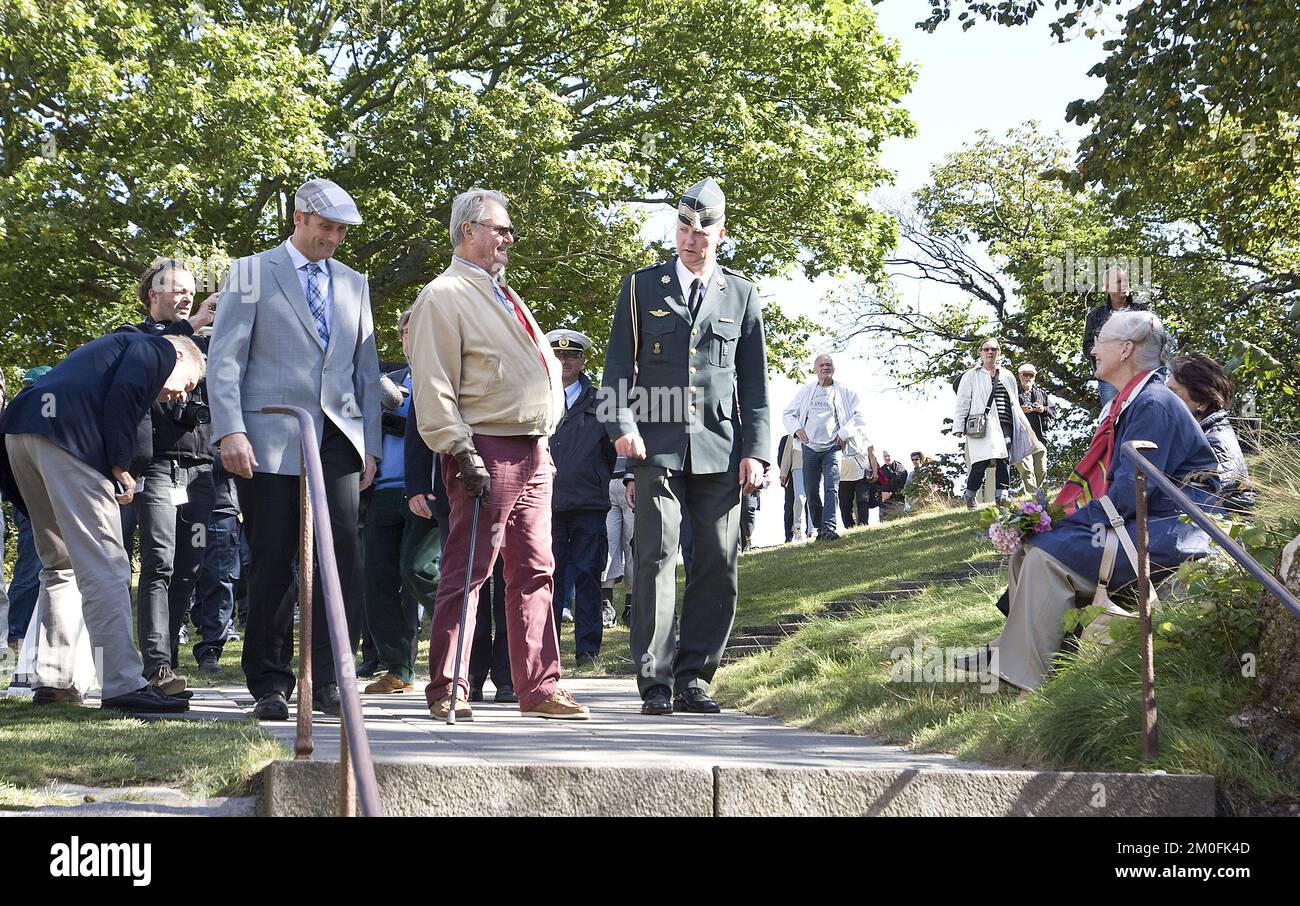 Queen Margrethe and Prince Consort Henrik visited Christiansoe, a small ...