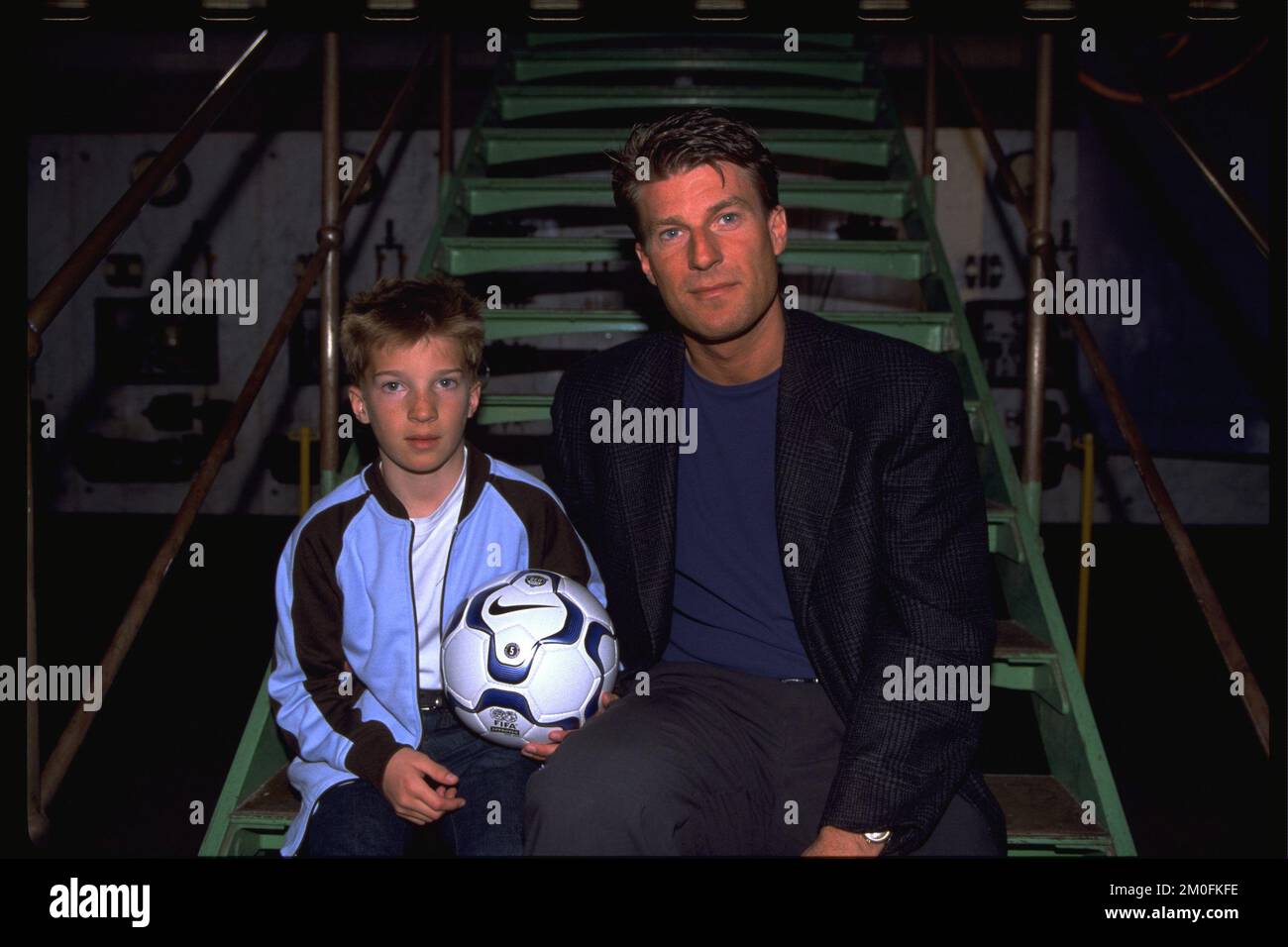 Soccer-player Michael Laudrup with his son Andreas Laudrup Stock Photo ...