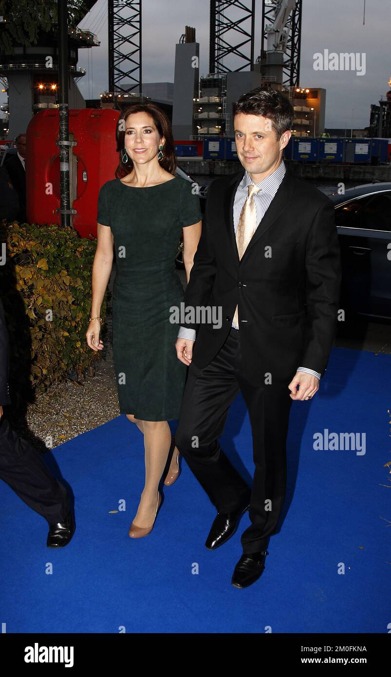 Crown princess mary and crown prince frederik arrive hi-res stock ...