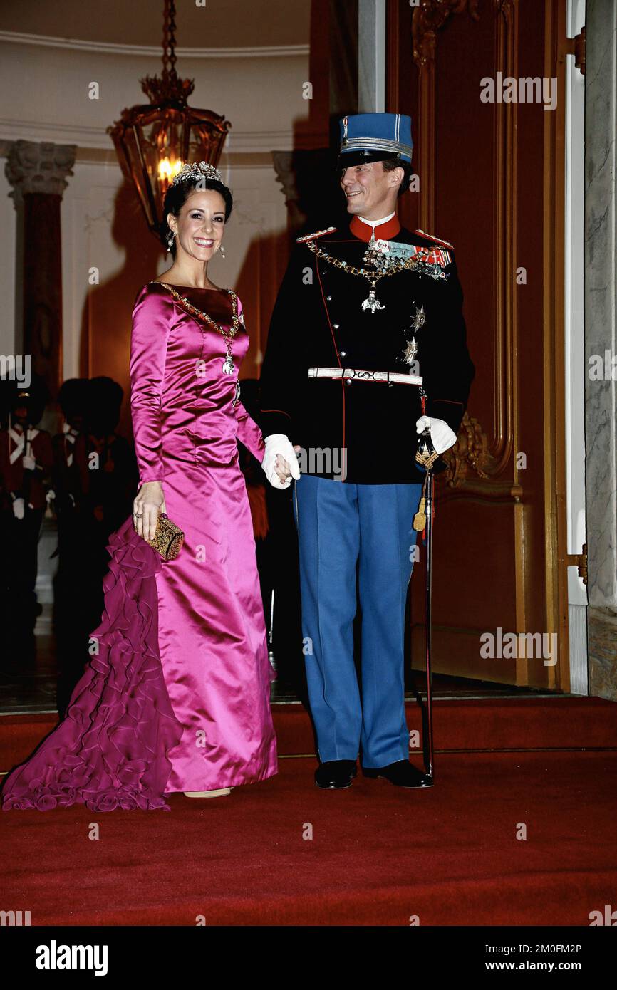Denmark princess marie an prince joachim arrive photographer bo polfoto ...