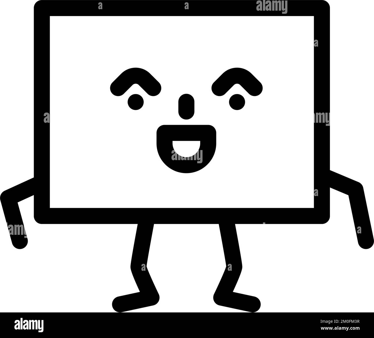 Hexagon geometric shape character Black and White Stock Photos & Images ...