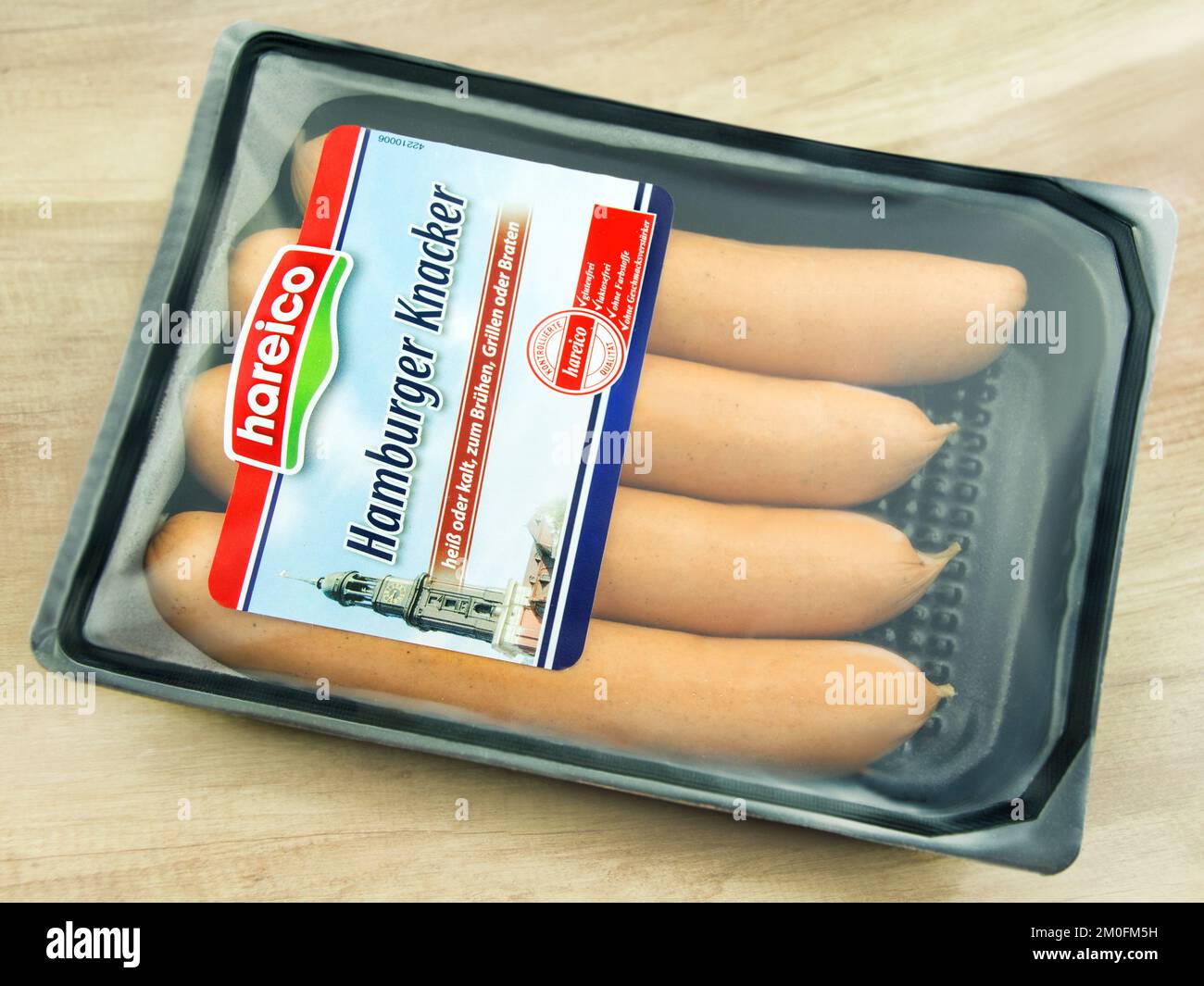 Hamburg, Germany - December 6 2022: Hareico Hamburger Knacker Wurst mit ...