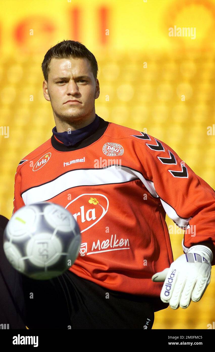 Goalkeeper, Jesper Christiansen a member of the Denmark Squad for the ...