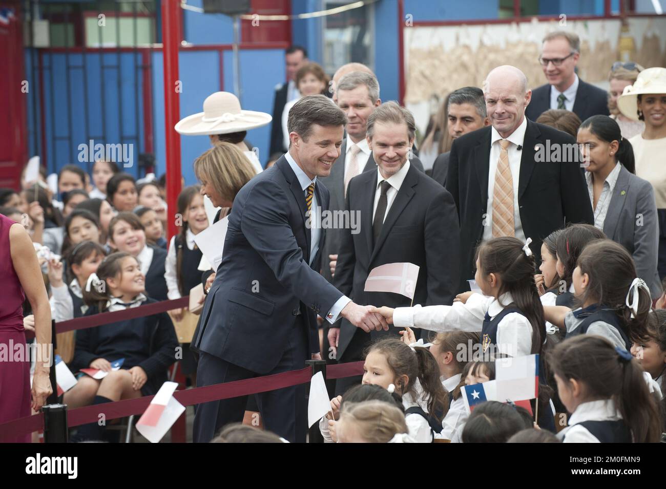 Crown Prince Frederik and Crown Princess Mary visit Escuela Vicuna ...