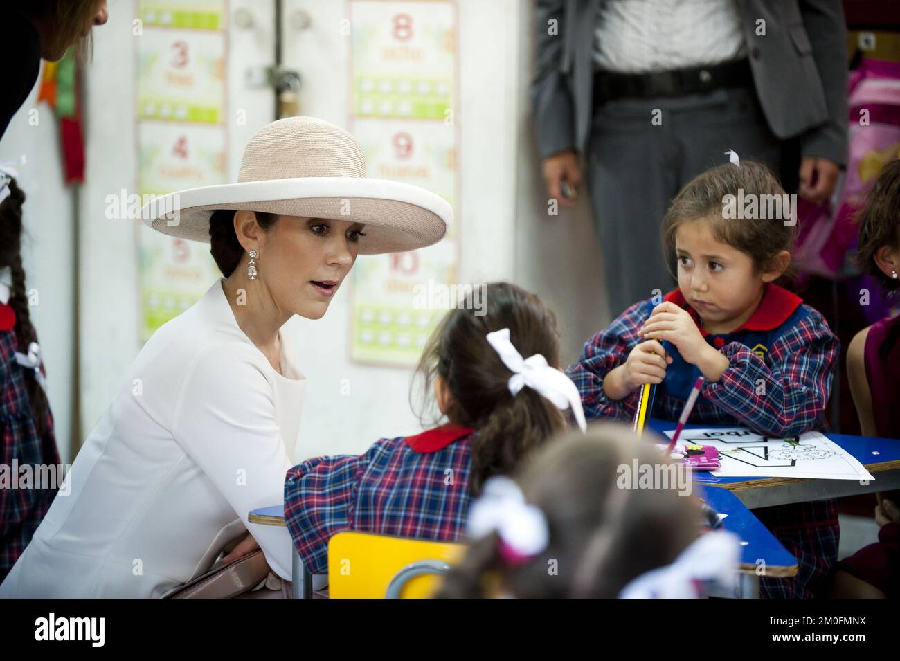 Crown Prince Frederik and Crown Princess Mary visit Escuela Vicuna ...
