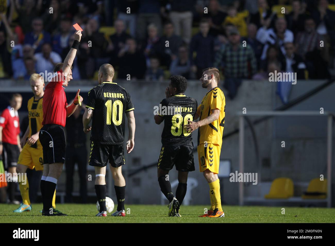Brondbys quincy antipas is shown the red card hi-res stock photography ...