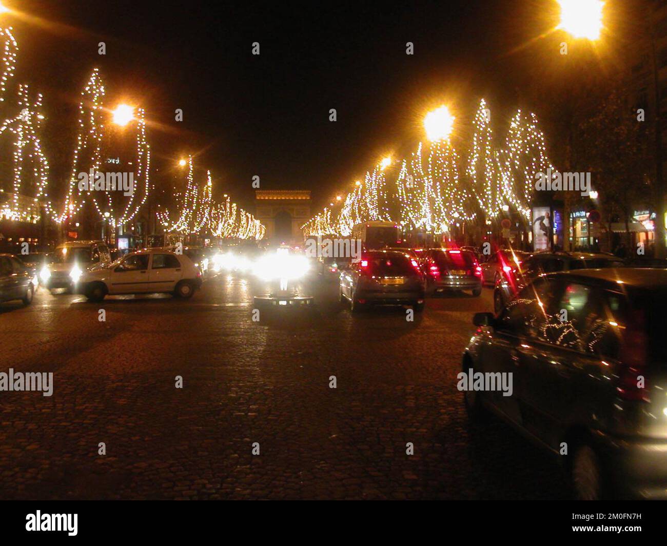 Christmas in Paris, beautifully decorated all over the city with a lot ...