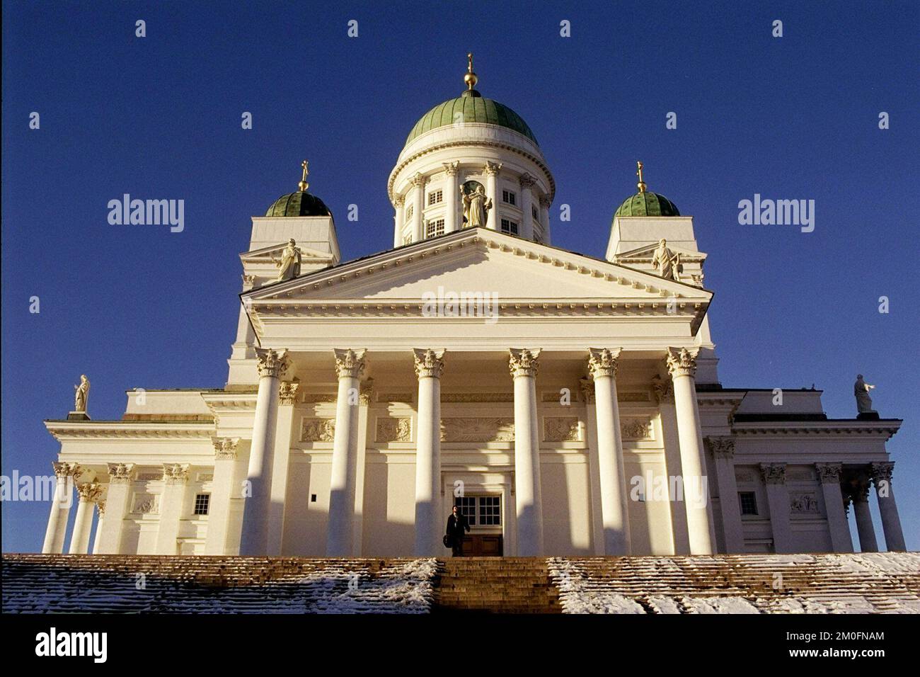 The famous Helsinki Cathedral located on the Senate Square Stock Photo ...