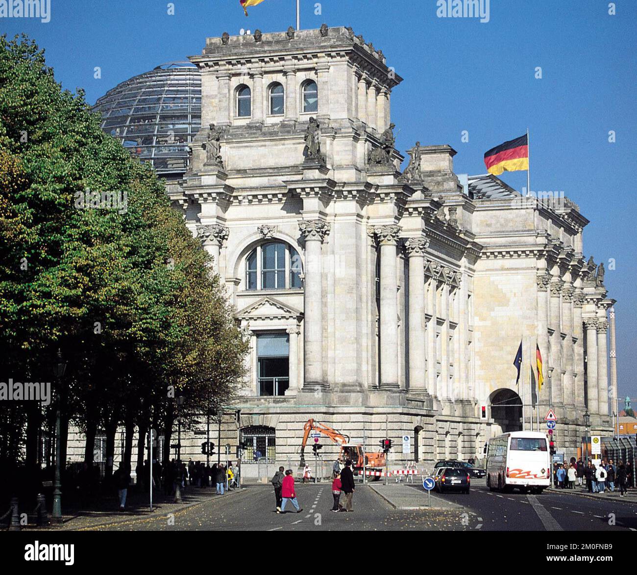 The Reichstag in Berlin. After the reunification in October 1990, the ...