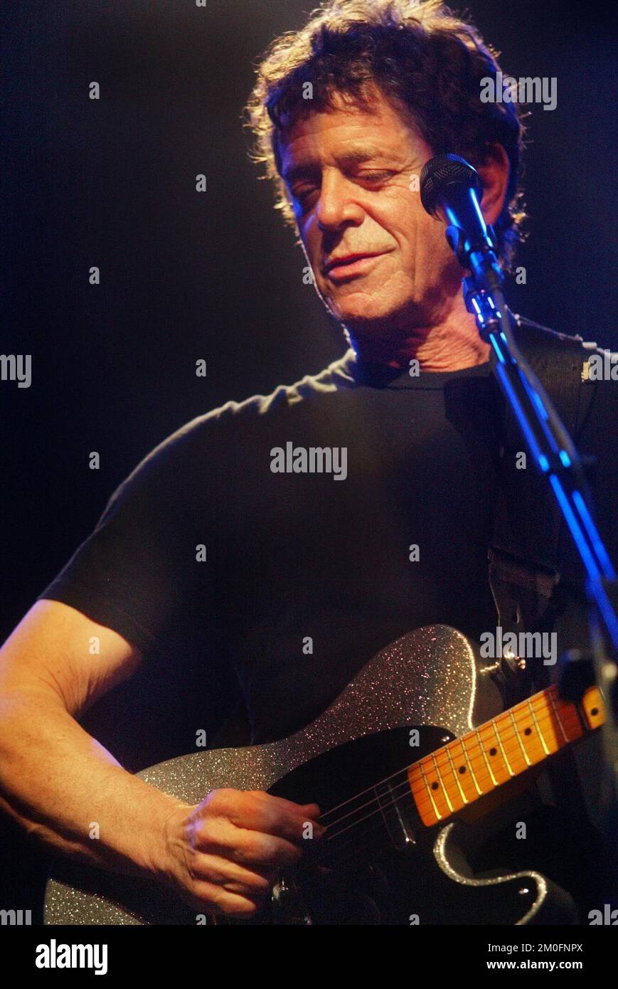 Lou Reed, the 61-year-old artist from Brooklyn, New York, in concert at ...