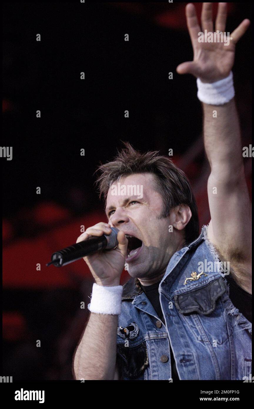 Bruce iron maiden at the roskilde festival 2003 hi-res stock ...