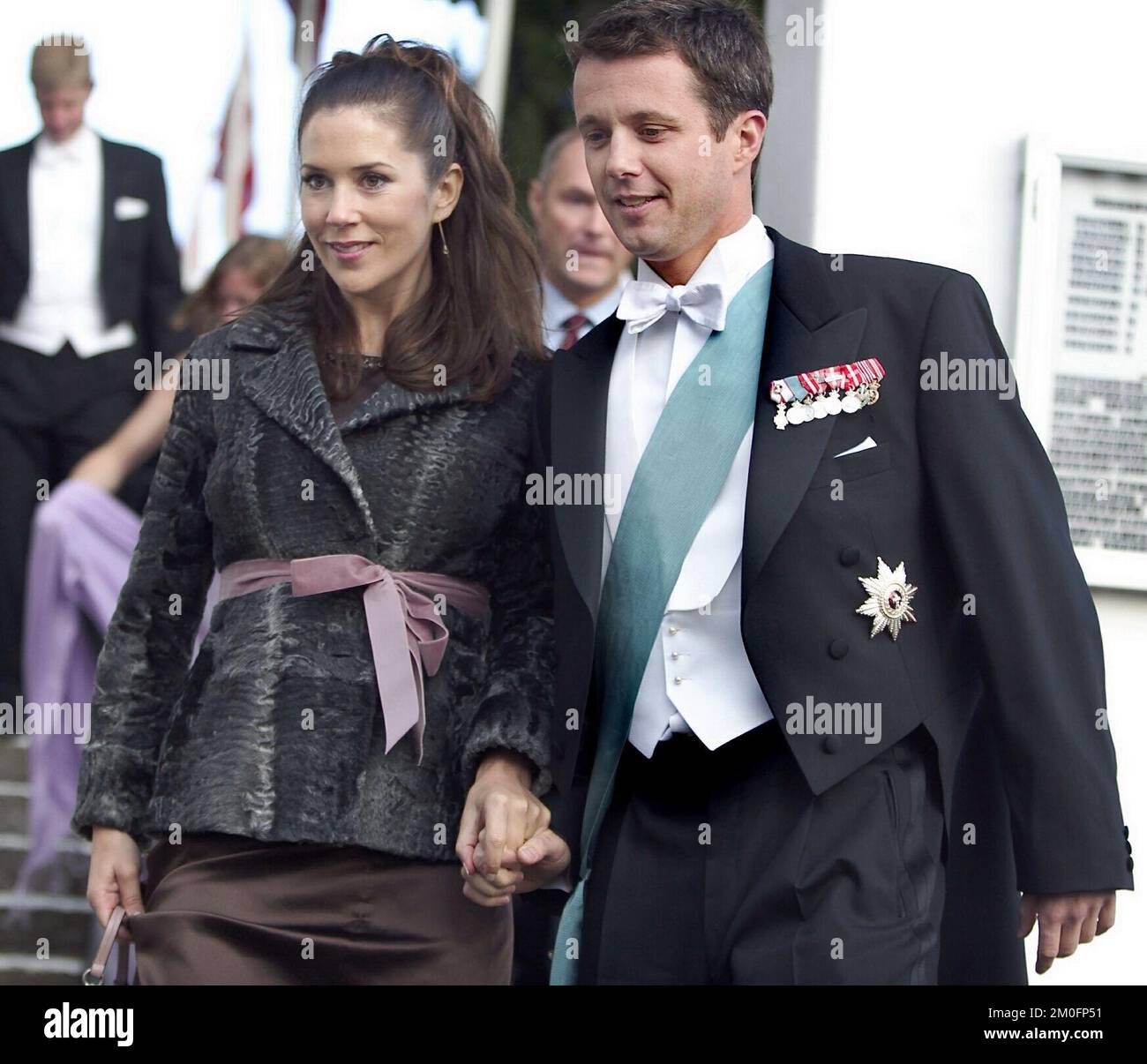 Crown Prince Frederik and his fiancee, Mary Donaldson attended a ...
