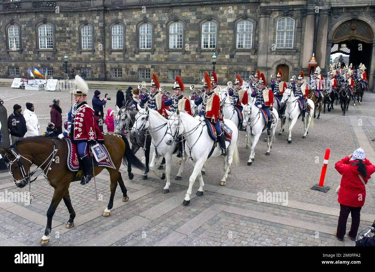 Copenhagen, Denmark. The royal family leaving Christiansborg Palace ...
